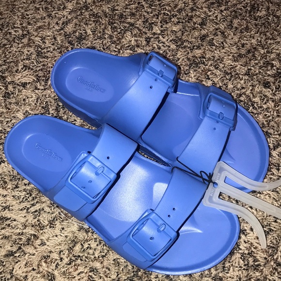 Goodfellow & Co | Shoes | Goodfellow Co Blue Double Strap Slip On ...